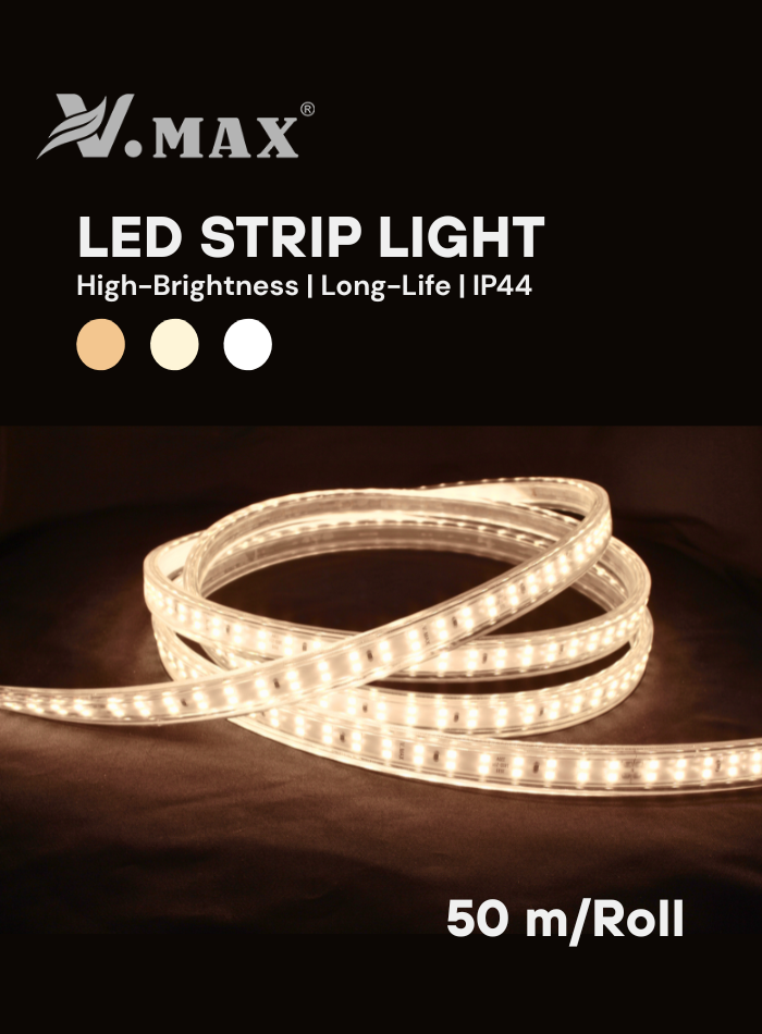 220V Double Row LED Strip Light – 3 Colors | Indoor & Outdoor Use